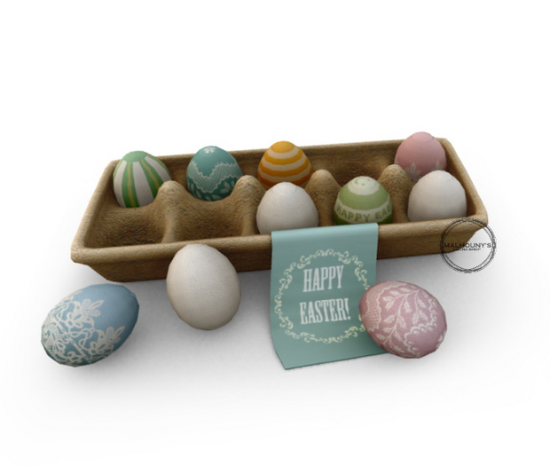 Second Life Marketplace - ROIRO - "Pascha" Color eggpack (T)